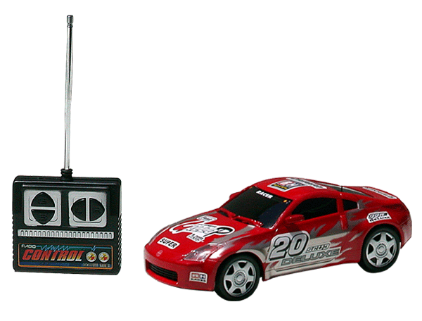 1:24 Nissan 350z Blue Light Up Remote Control Car